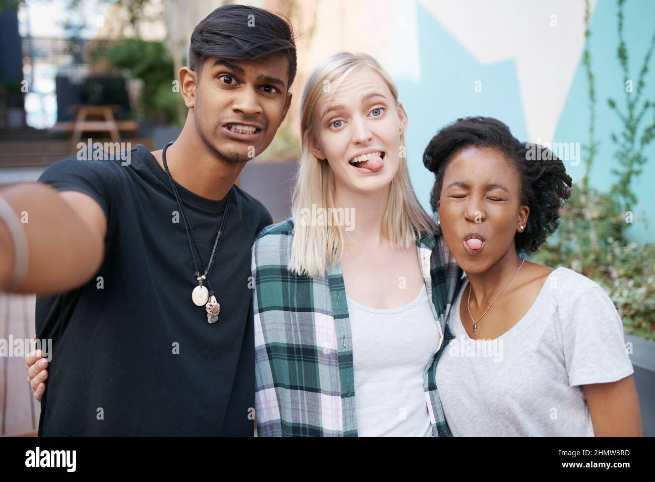 The first selfie always has to be a fun one Stock Photo - Alamy