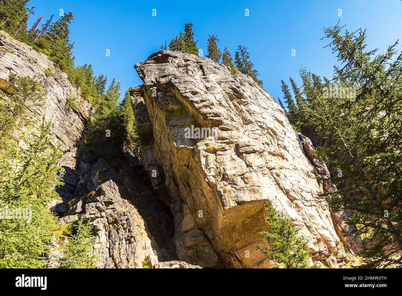 Rockclimbing at lake louise at the banff national park canada Stock ...