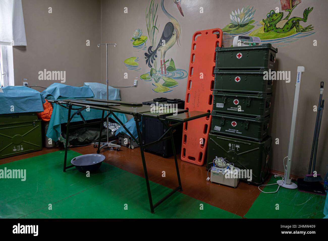An empty triage room on February 9, 2022, at the 66th mobile military ...