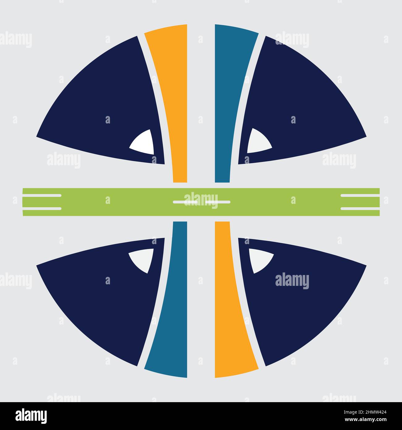 Modern minimal logo in circular shape, appealing logo vector design ...