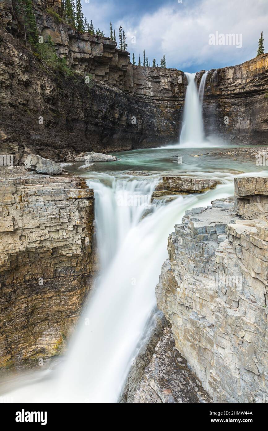 Crescent Falls in banff alberta canada Stock Photo - Alamy