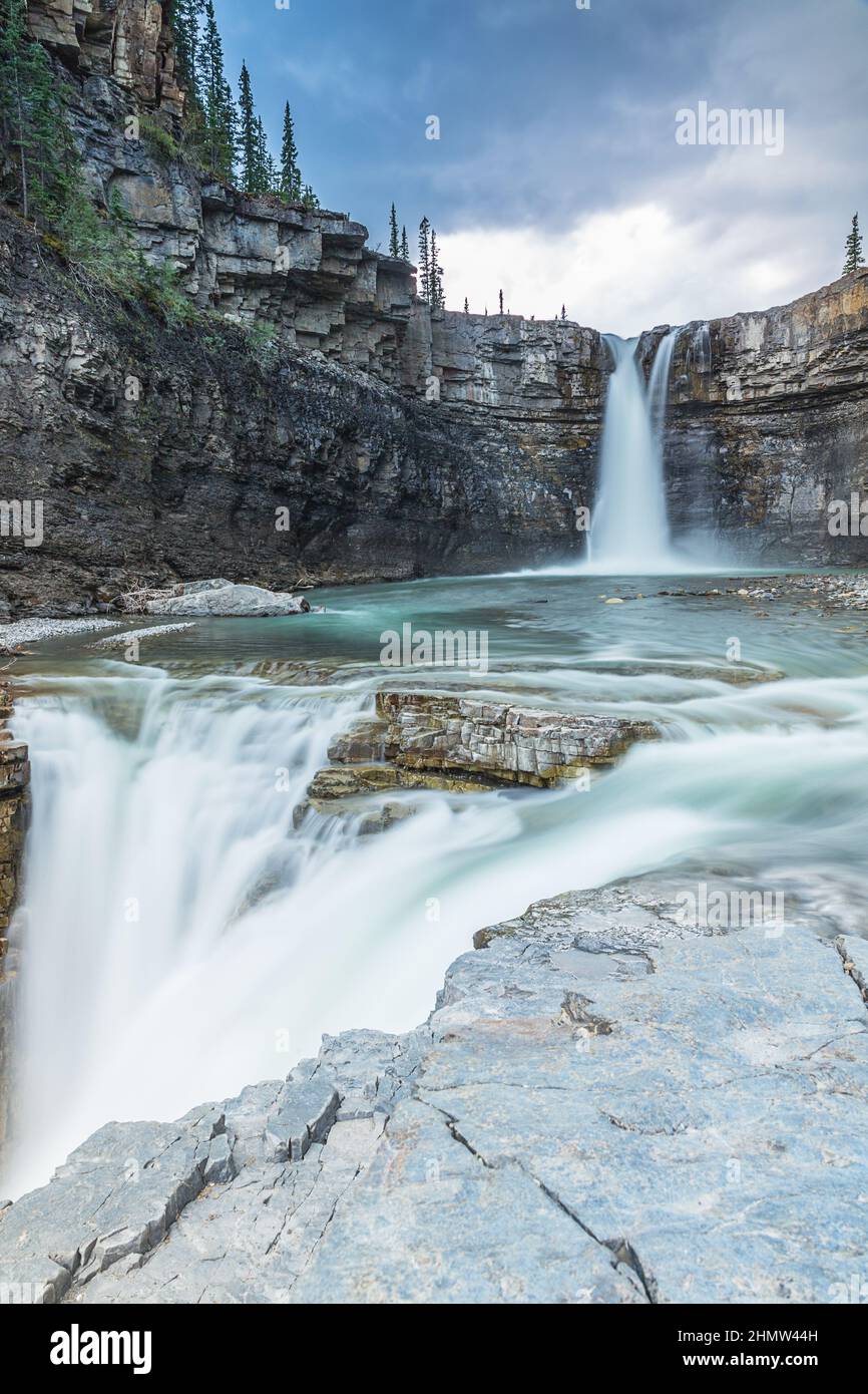 crescent falls waterfall in banff Canada Stock Photo - Alamy