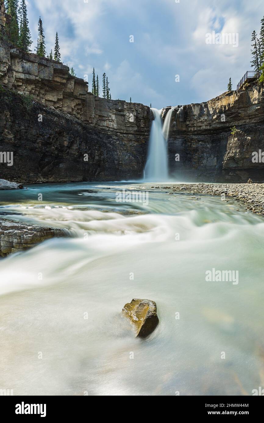 crescent falls at beautiful alberta canada Stock Photo - Alamy