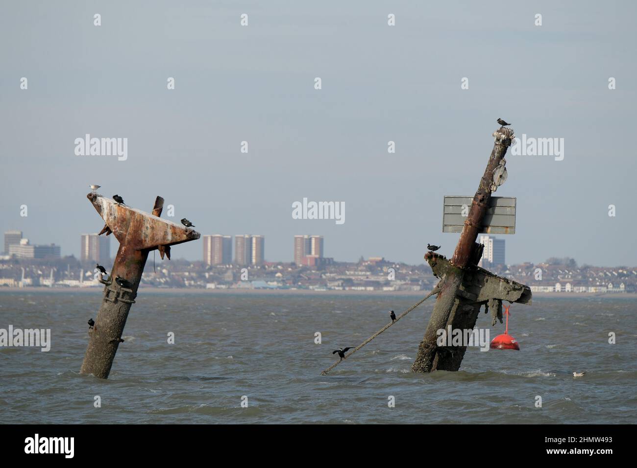 Sheerness, Kent, UK. 12th Feb, 2022. The wreck of the SS Richard ...
