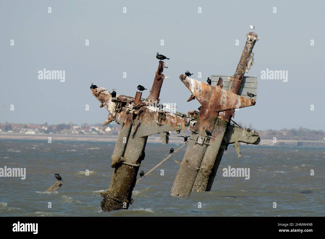 Sheerness, Kent, UK. 12th Feb, 2022. The wreck of the SS Richard ...