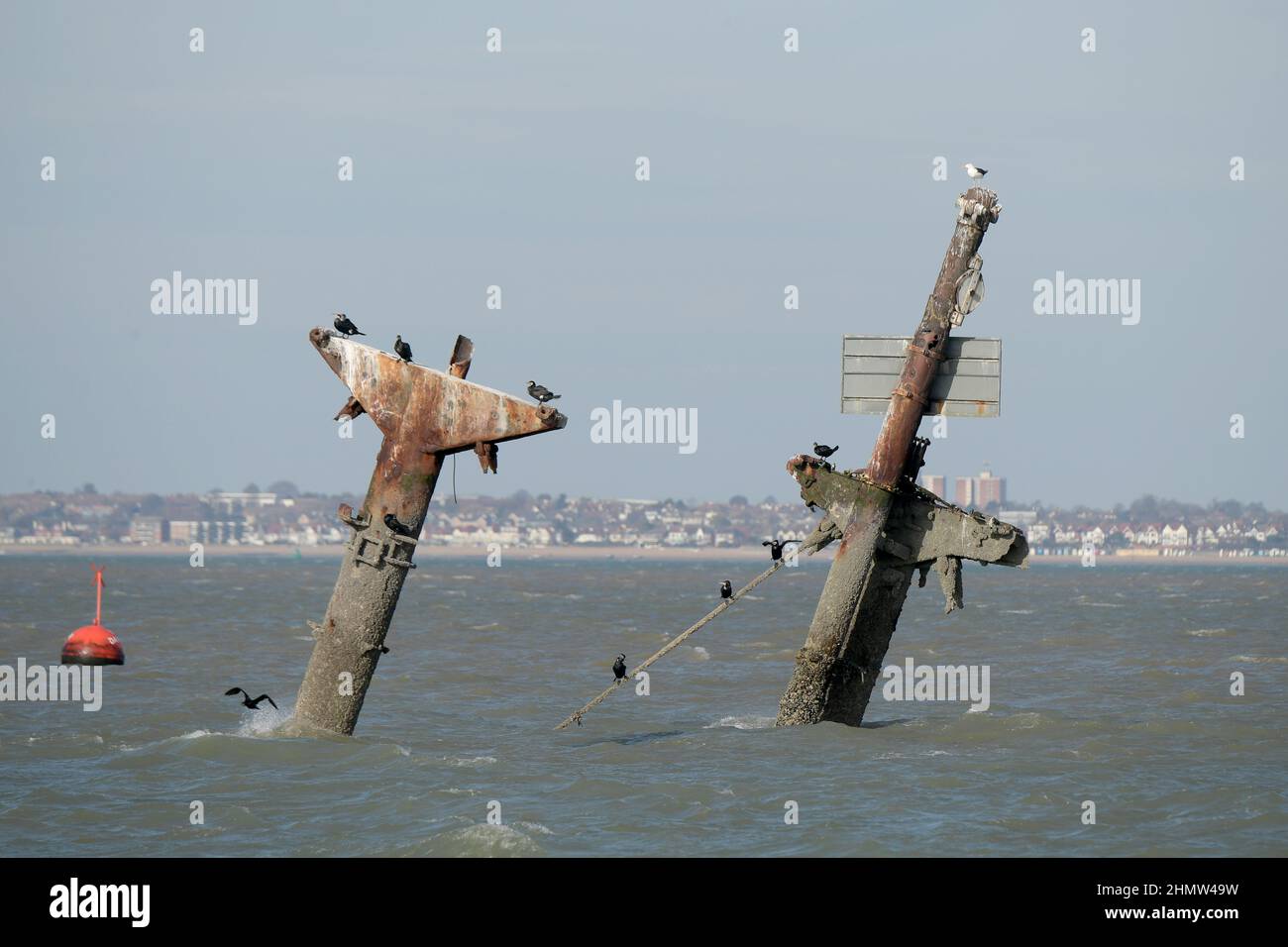 Sheerness, Kent, UK. 12th Feb, 2022. The wreck of the SS Richard ...