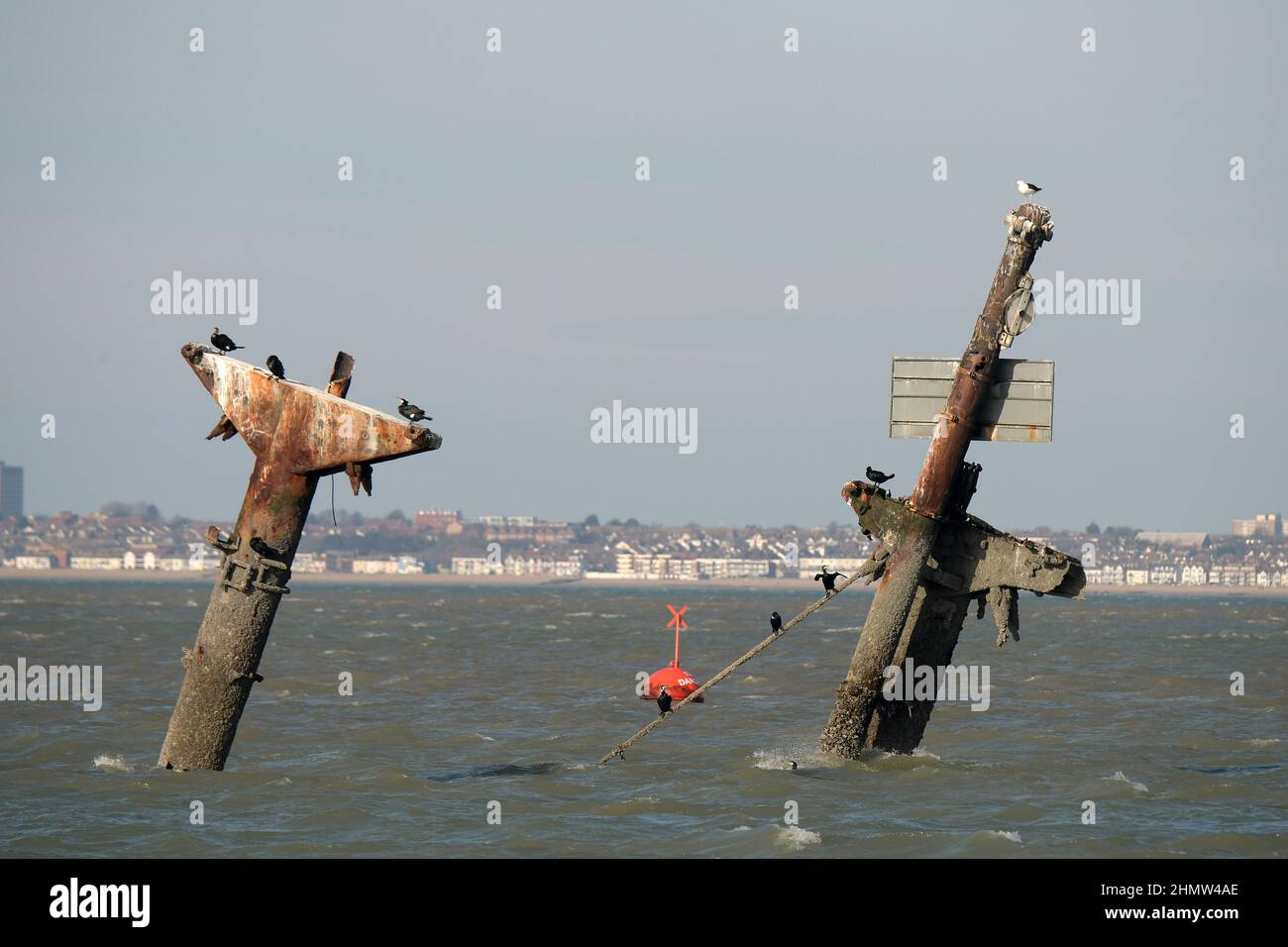 Sheerness, Kent, UK. 12th Feb, 2022. The wreck of the SS Richard ...