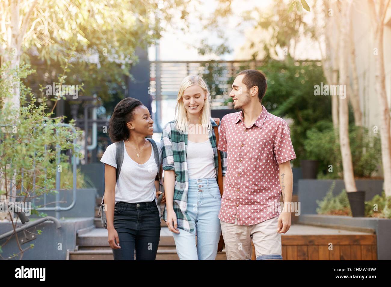 Let's go somewhere and chill after class Stock Photo - Alamy