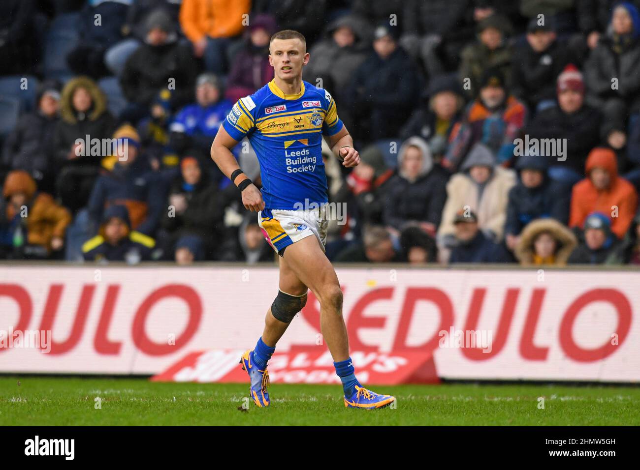 Ash Handley #5 of Leeds Rhinos in action during the game Stock Photo ...