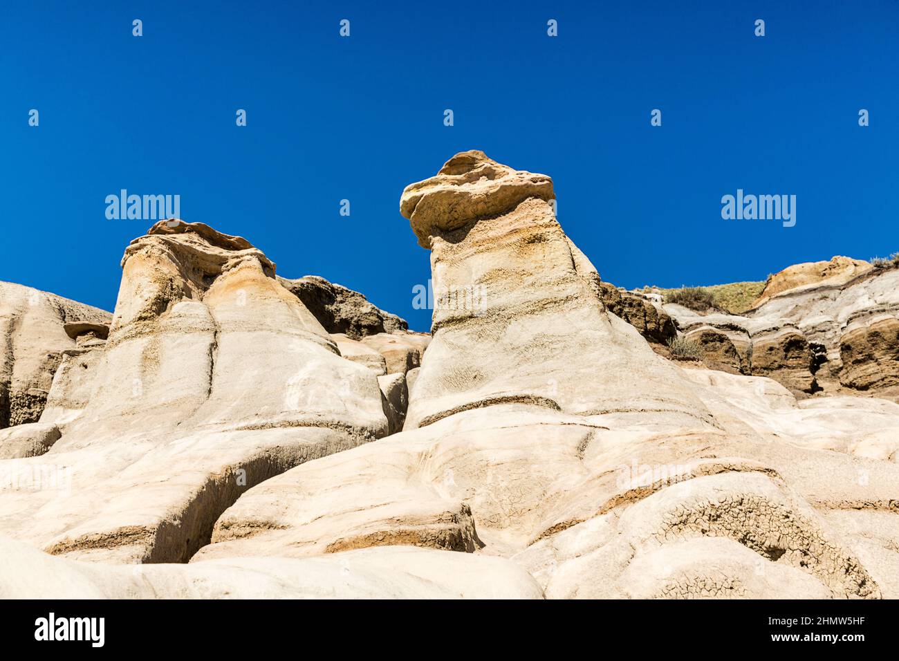 Hoodoos near drumheller canadian badlands canada Stock Photo - Alamy
