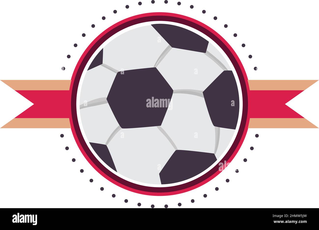 soccer ball badge over white Stock Vector Image & Art - Alamy