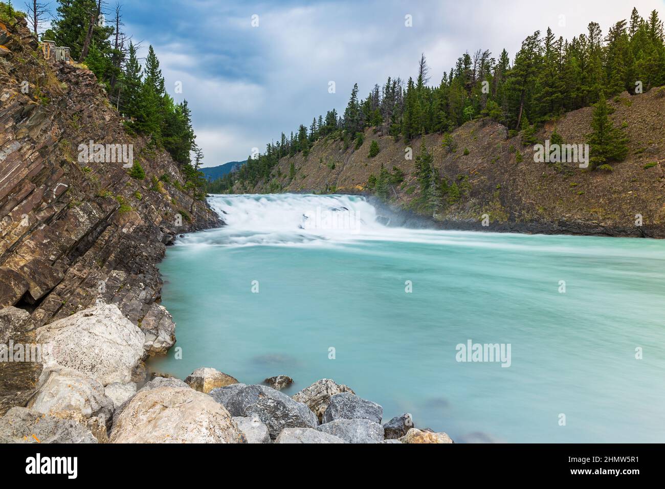 Bow waterfalls in banff national park canada Stock Photo - Alamy