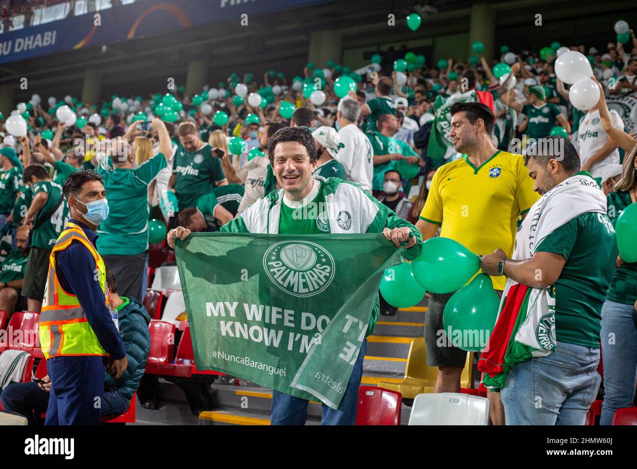Abu Dhabi, Uae. 12th Feb, 2022. Abu Dhabi, UAE, Feb 12th 2021 Fans ...
