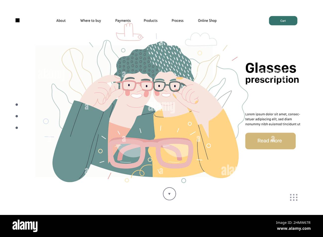 Optician couple shop Stock Vector Images - Alamy