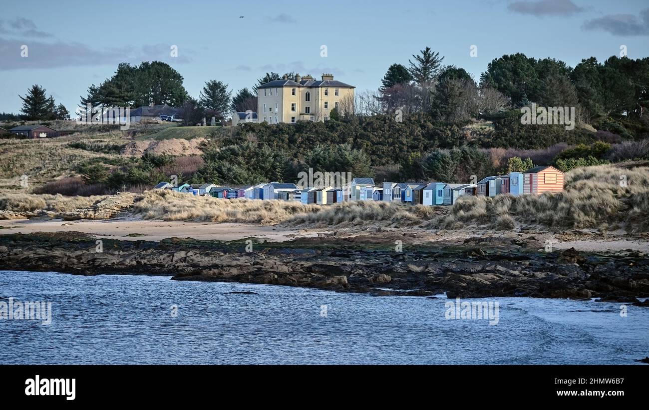 Hopeman Beach view from the Sea Stock Photo - Alamy