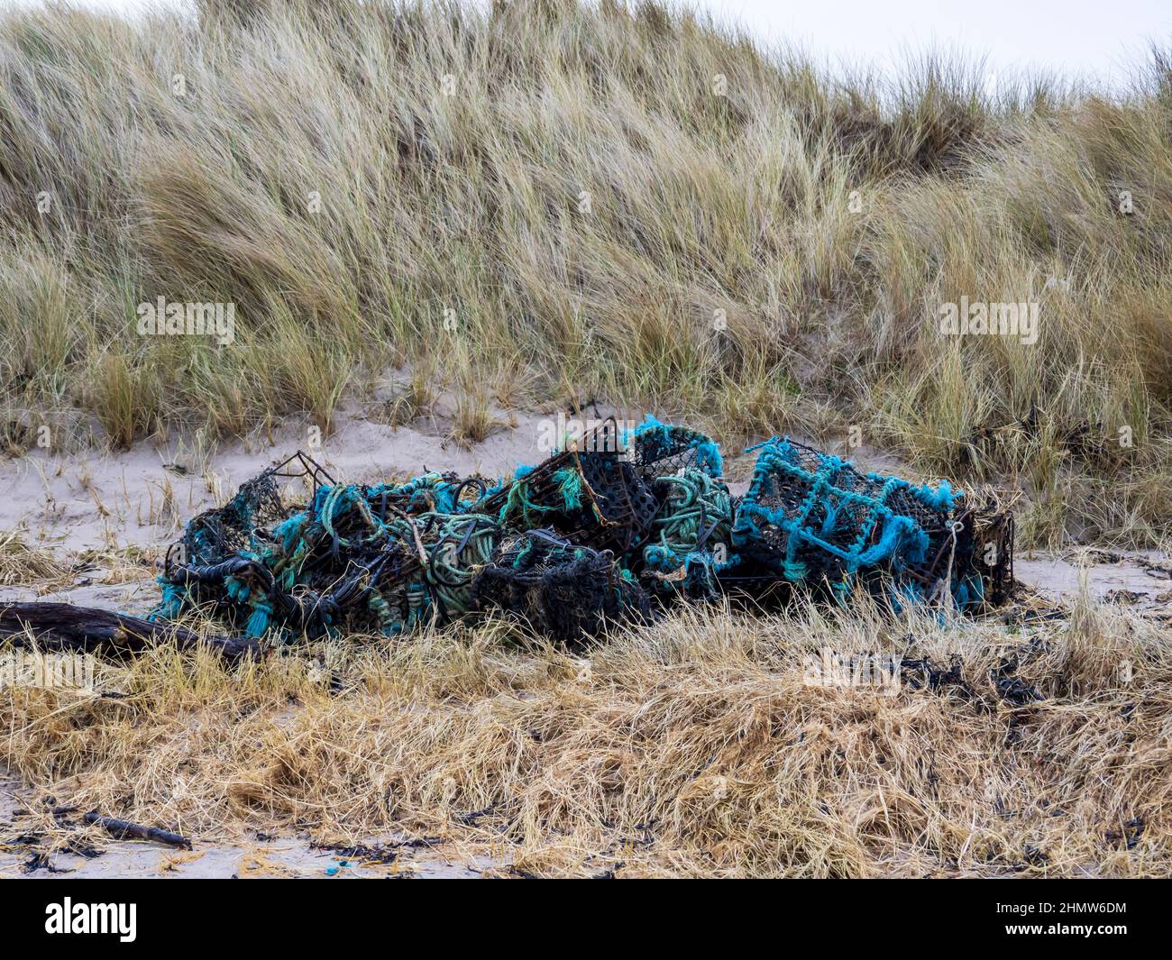 Lobster pots ripped off the seabed by Storm Arwen washed ashore on the ...