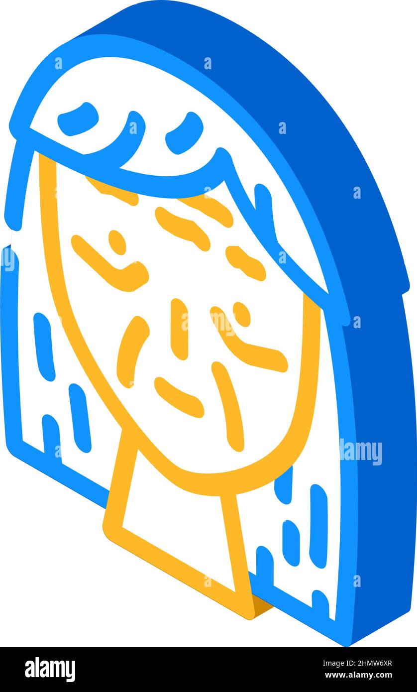 wrinkles of old skin isometric icon vector illustration Stock Vector ...