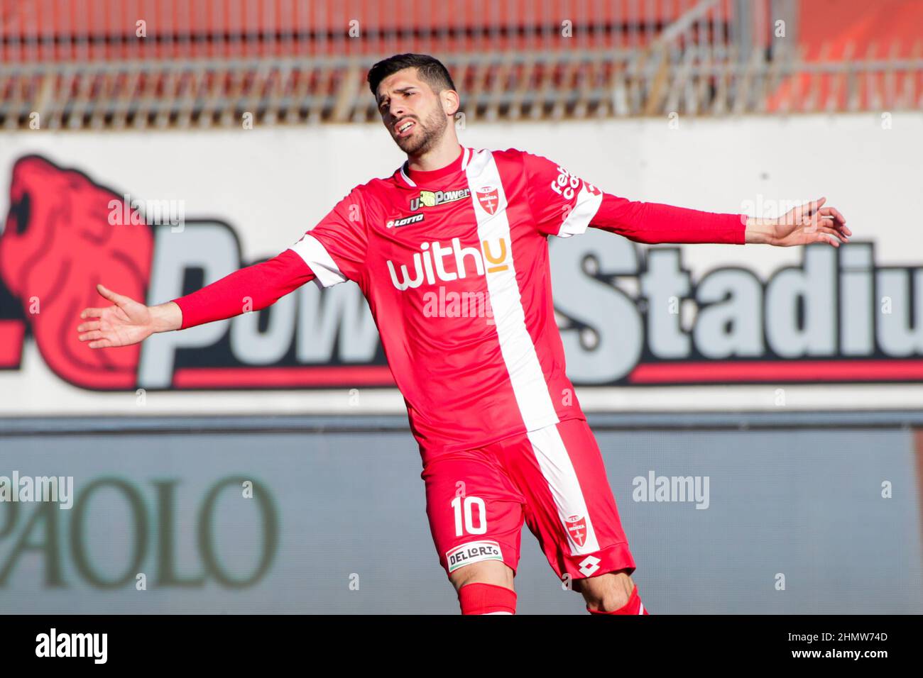 Mattia Valoti of AC Monza in action during the Serie B match between AC ...