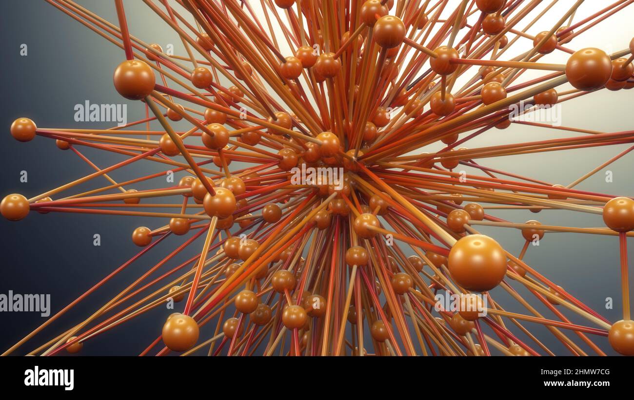 Structure 3d rendering connection and particles Stock Photo - Alamy