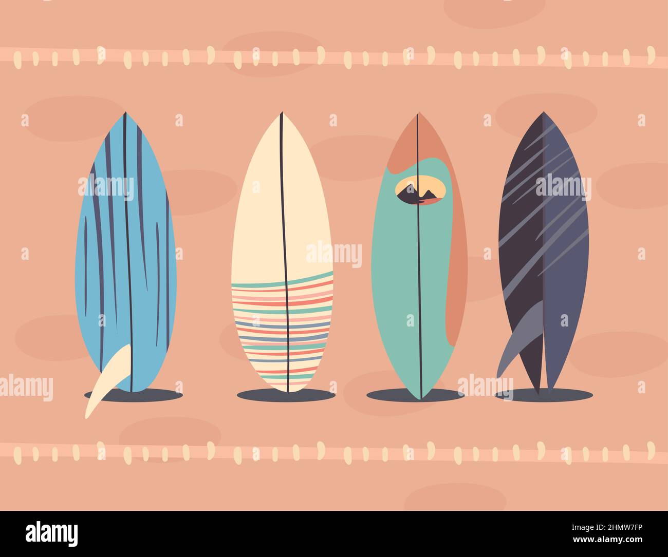 set of four surfboard icons Stock Vector Image & Art - Alamy