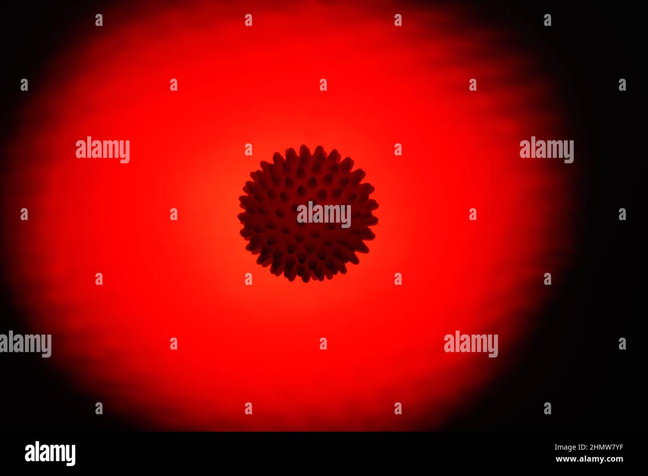 Red Microbe, bacterium, infection on red and black background. The ...