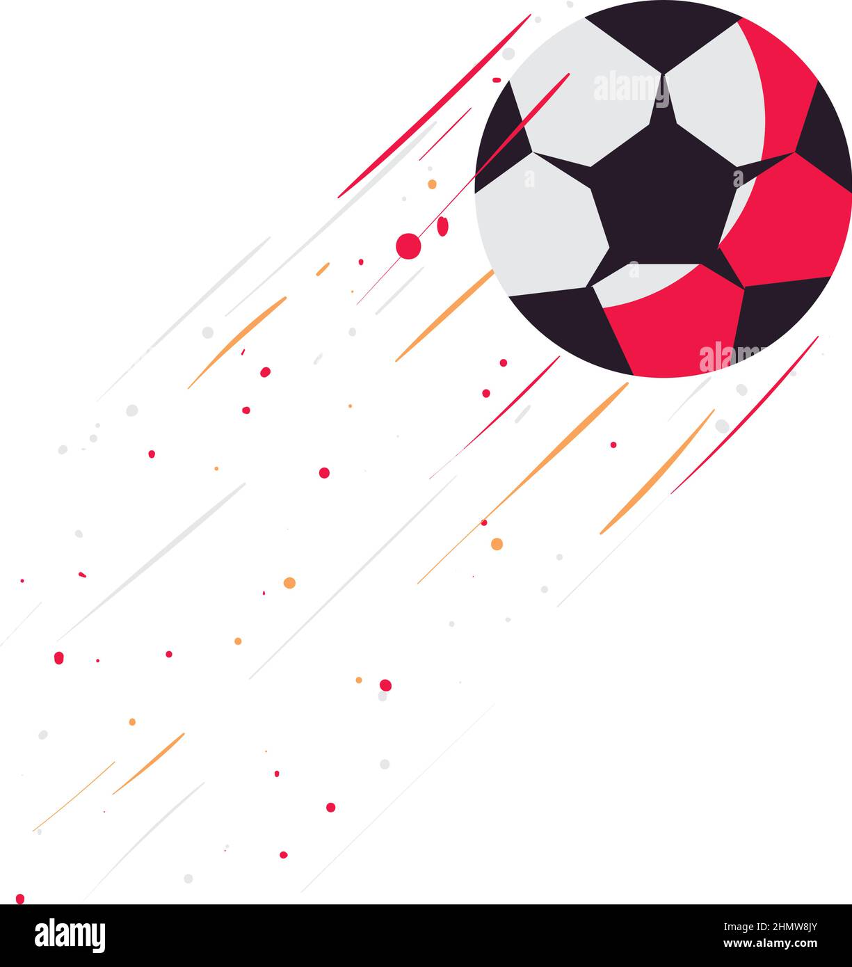 flying soccer ball over white Stock Vector Image & Art - Alamy