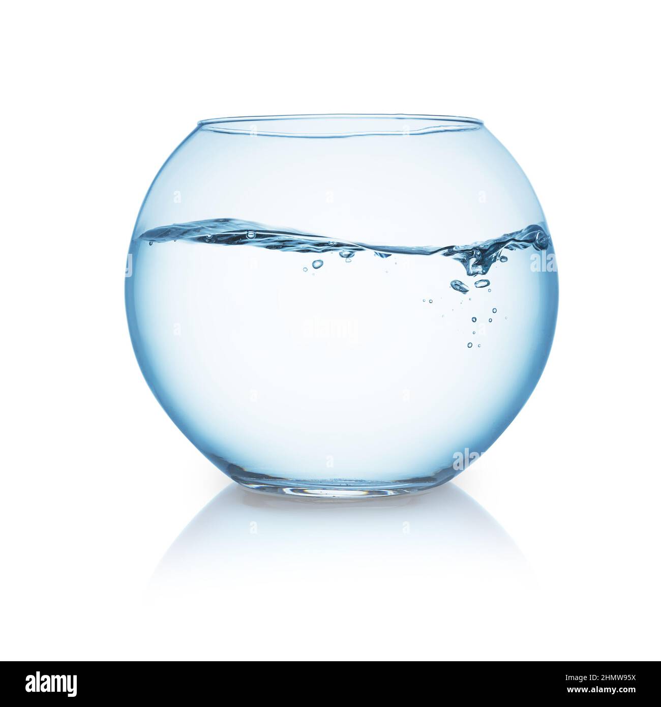 goldfish glass with water waves Stock Photo - Alamy