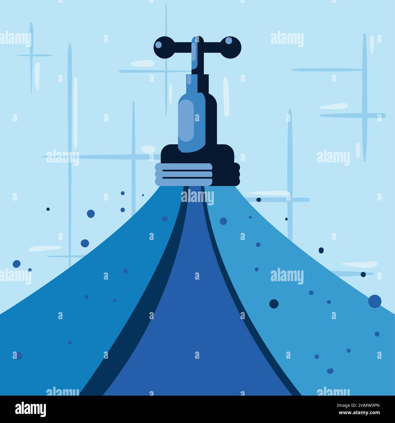open faucet card on bathroom Stock Vector Image & Art - Alamy
