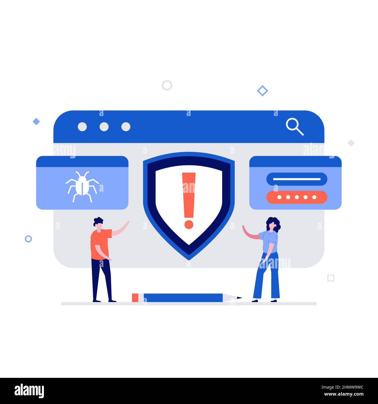 Cyber crime and internet criminal concept with characters. Modern ...