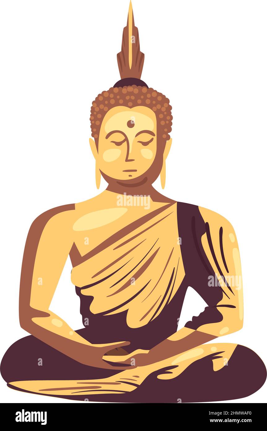 hindu buddha statue over white Stock Vector Image & Art - Alamy