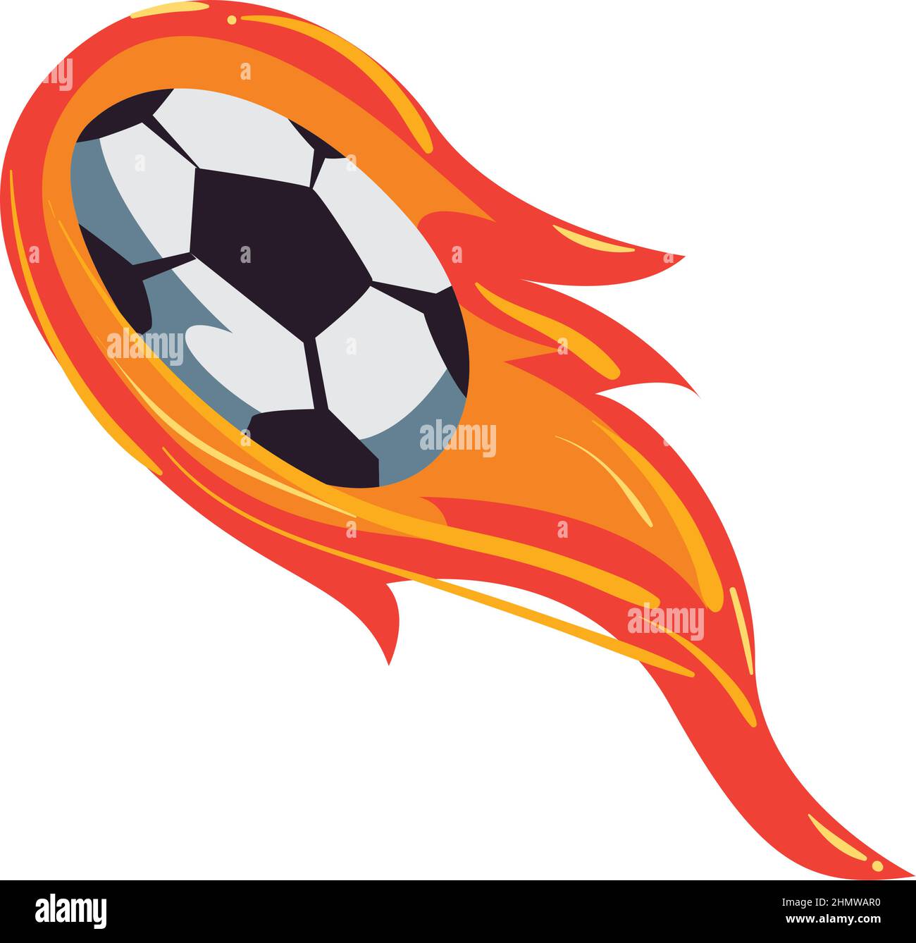 soccer ball on fire over white Stock Vector Image & Art - Alamy
