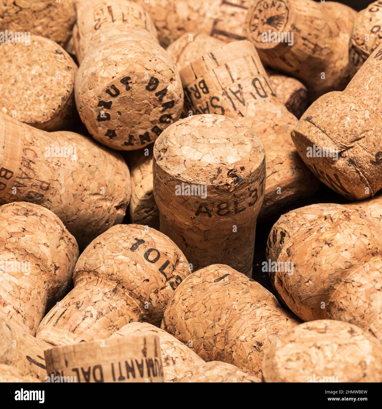 old champagne corks Stock Photo - Alamy