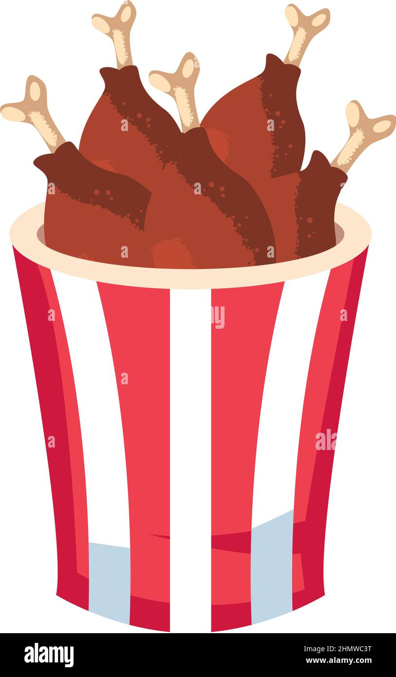 chicken bucket illustration over white Stock Vector Image & Art - Alamy