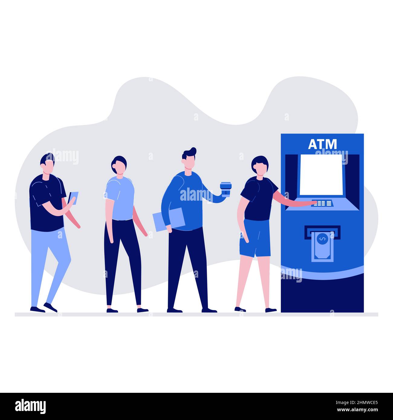 Mobile atm Stock Vector Images - Alamy