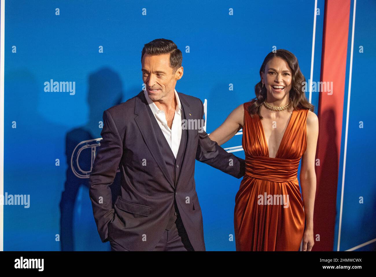 Hugh Jackman and Sutton Foster attend the opening night of "The Music ...