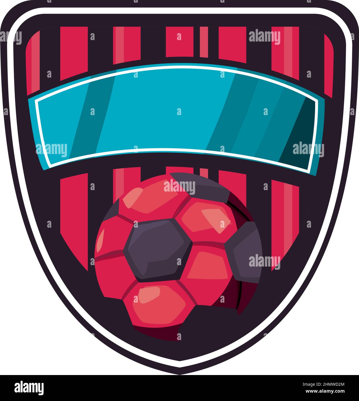 metallic red soccer ball emblem Stock Vector Image & Art - Alamy