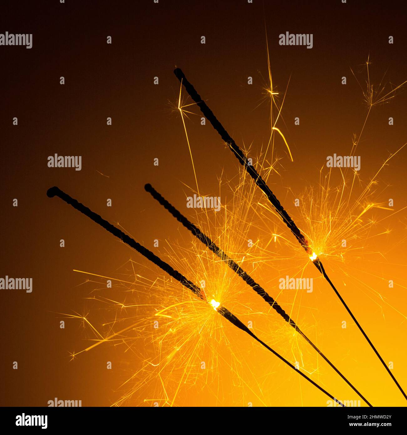 burned Fireworks sparklers Stock Photo - Alamy