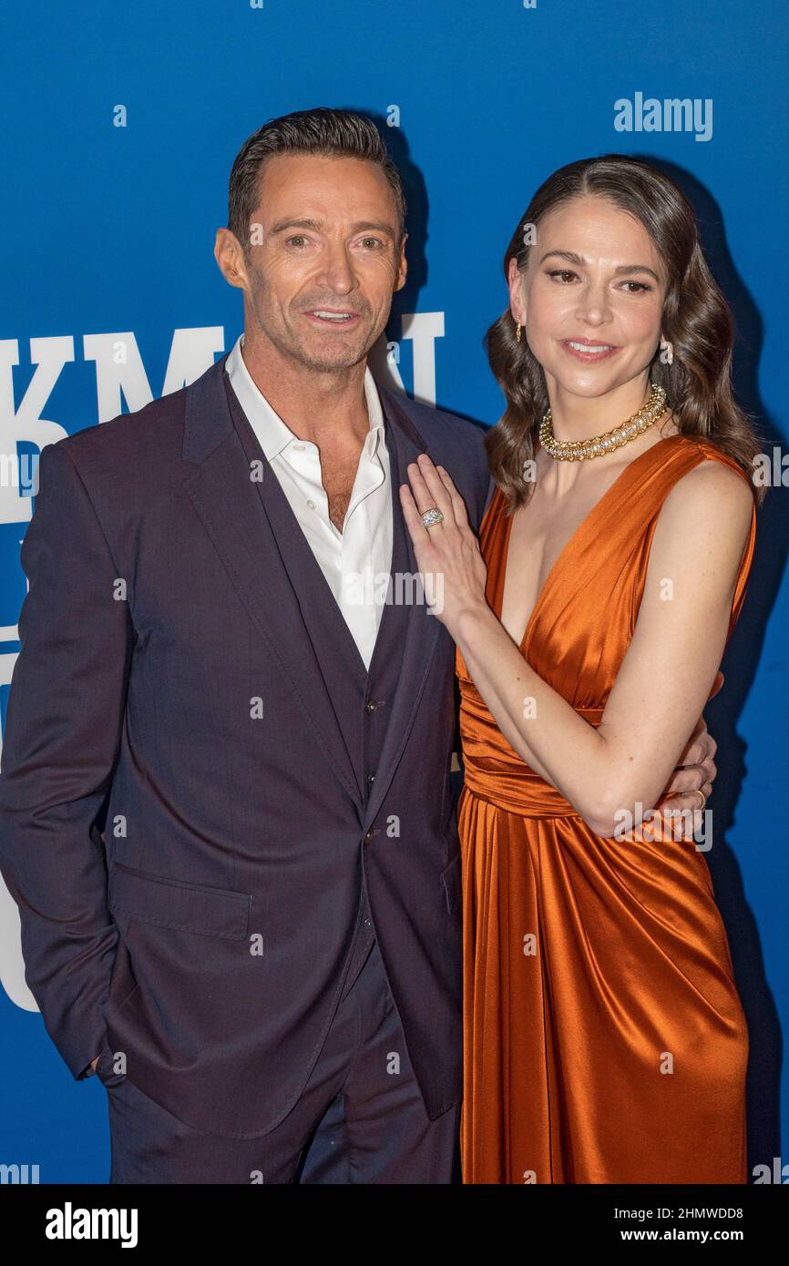 New York, United States. 10th Feb, 2022. Hugh Jackman and Sutton Foster ...