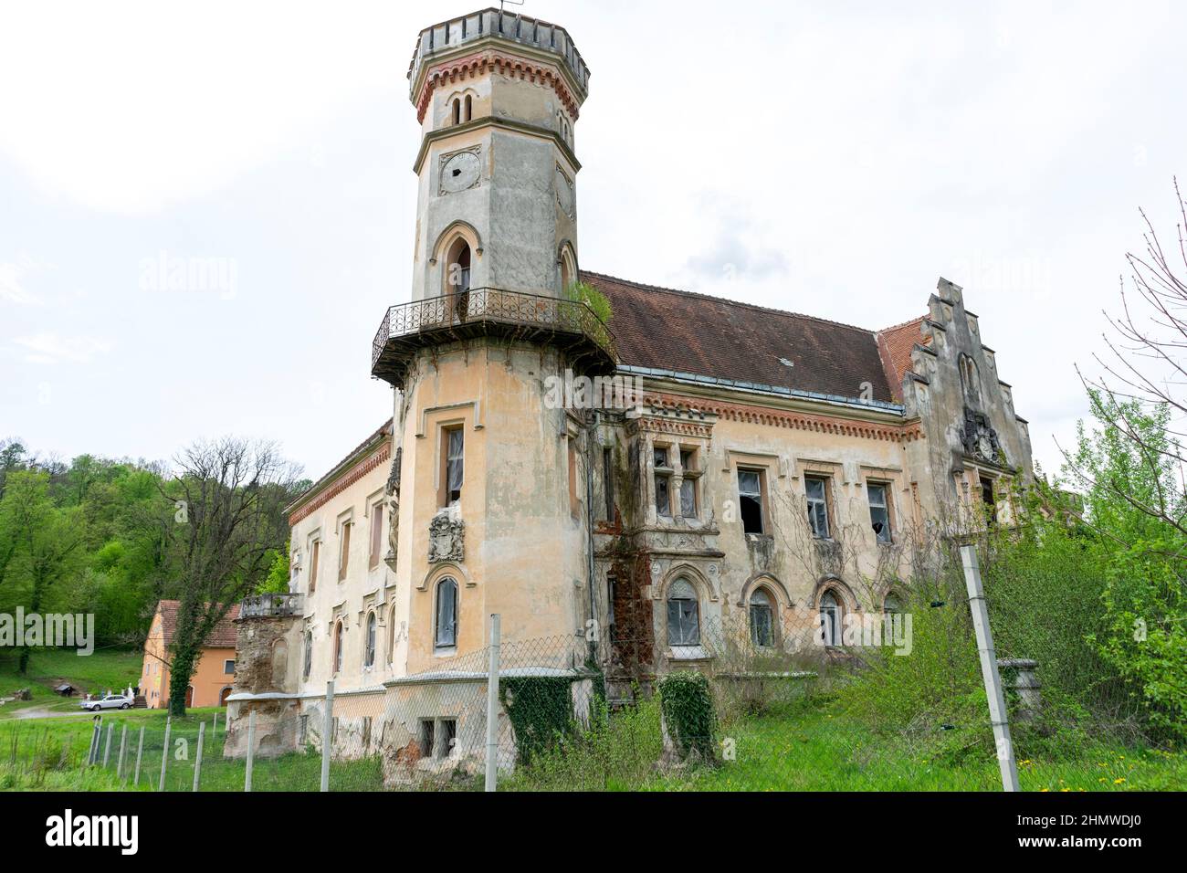 Deserted Castle slivnica near Maribor is falling apart Stock Photo - Alamy