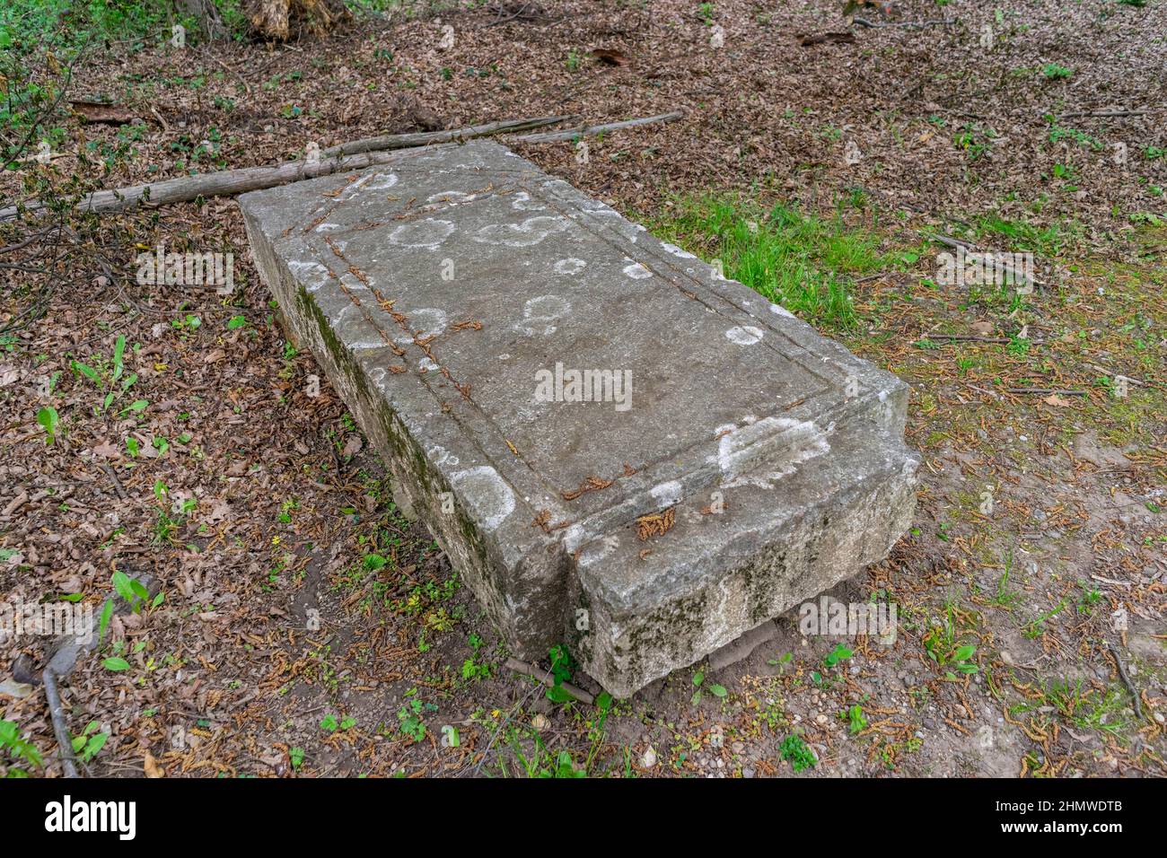 Ancient tumulus on a display for visitors Stock Photo - Alamy