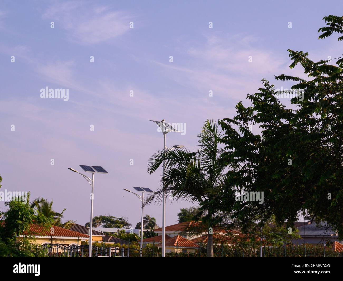 The photo of the solar panel was taken on an island in the Caribbean ...
