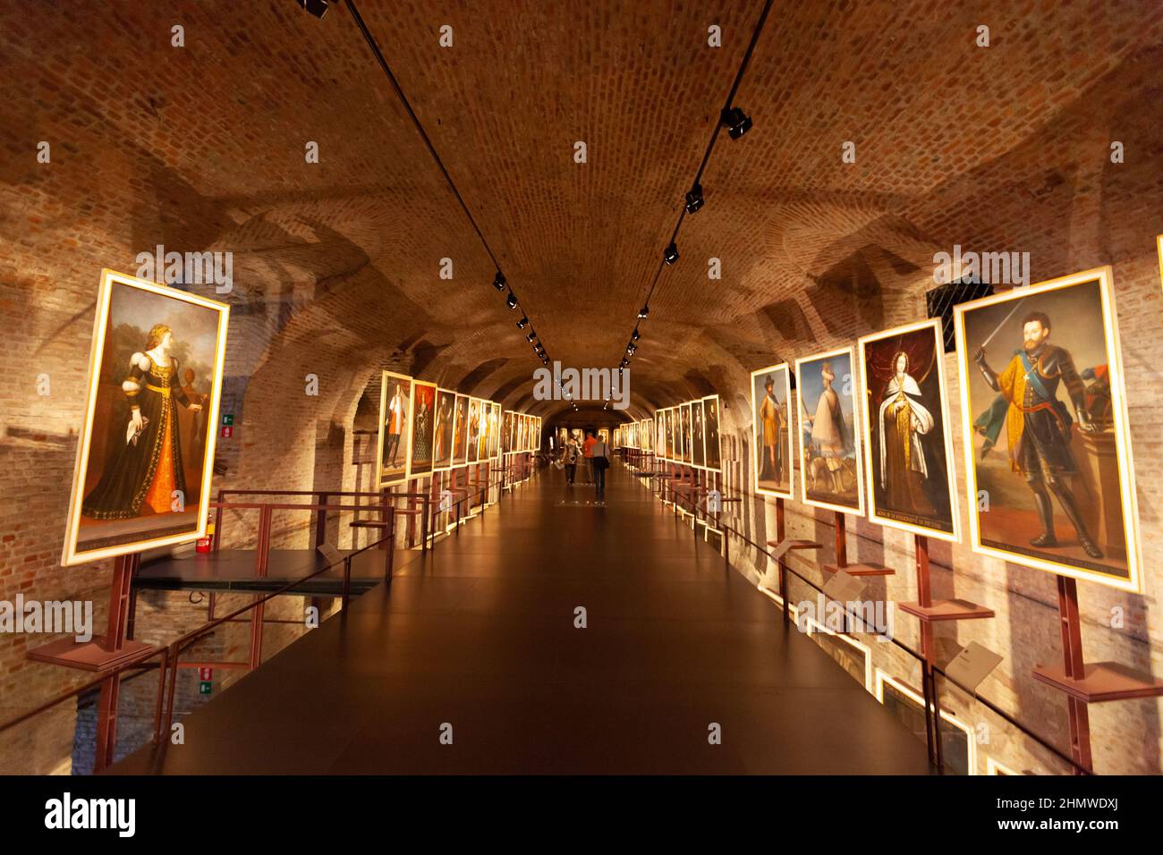 La Venaria Reale, Italy - 24 June 2014: Entrance to the exposition ...