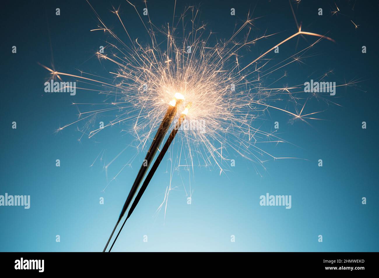 happy new year sparklers Stock Photo - Alamy