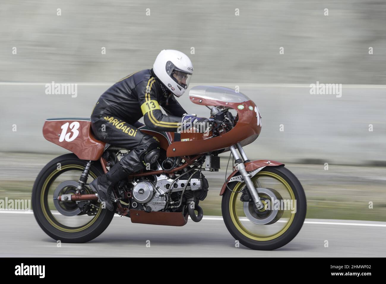 Classic italian Ducati sports motorbike in the race Stock Photo - Alamy