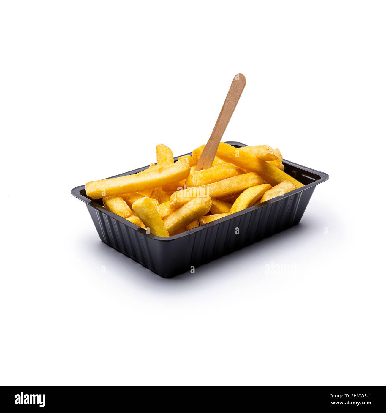 dutch Pommes Frites with fork Stock Photo - Alamy