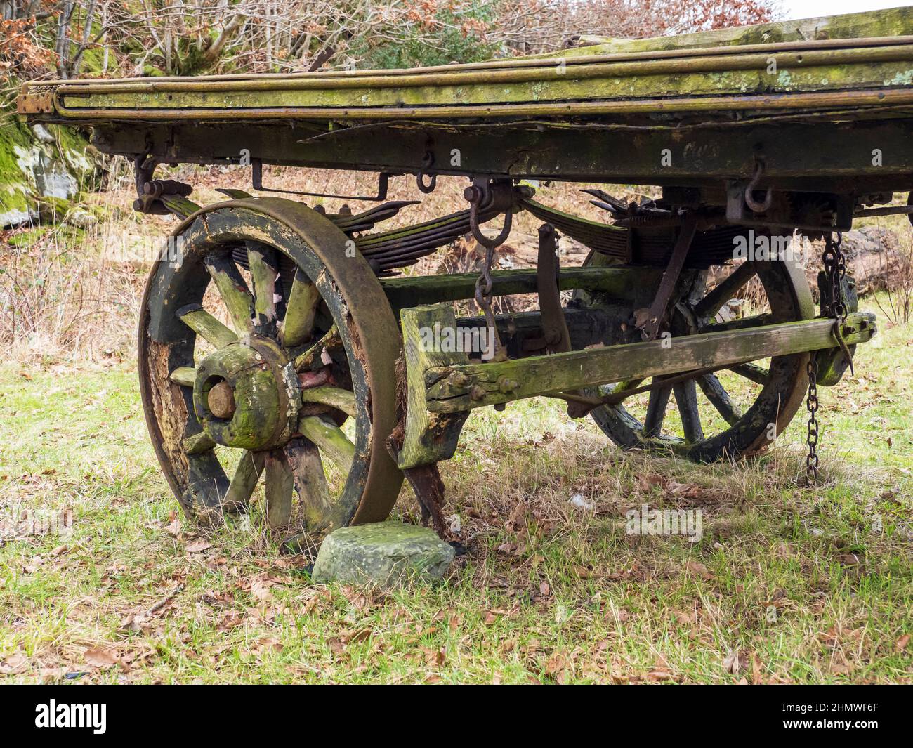 An old wagon trailor in Torver, Lake District, UK Stock Photo - Alamy