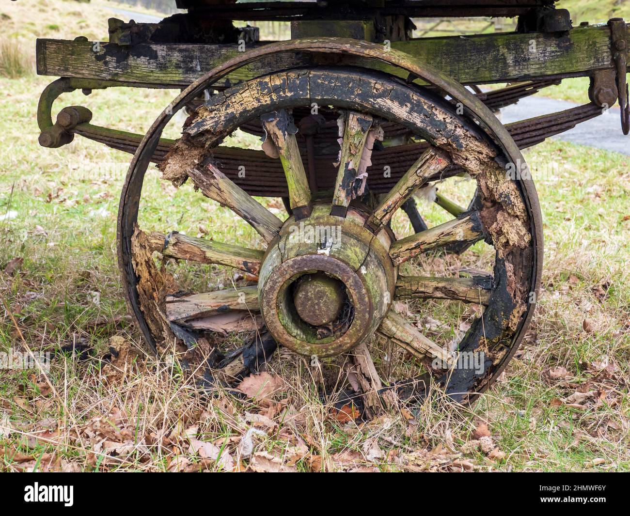 An old wagon trailor in Torver, Lake District, UK Stock Photo - Alamy