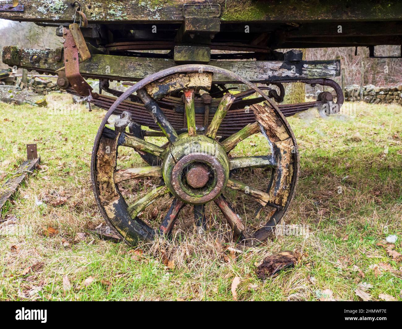 An old wagon trailor in Torver, Lake District, UK Stock Photo - Alamy