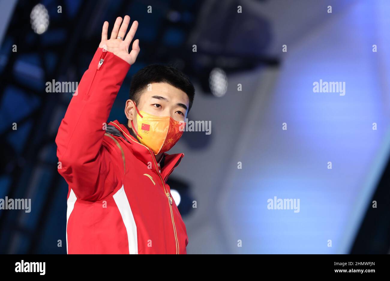 Beijing, China. 12th Feb, 2022. Gold medalist Gao Tingyu of China ...