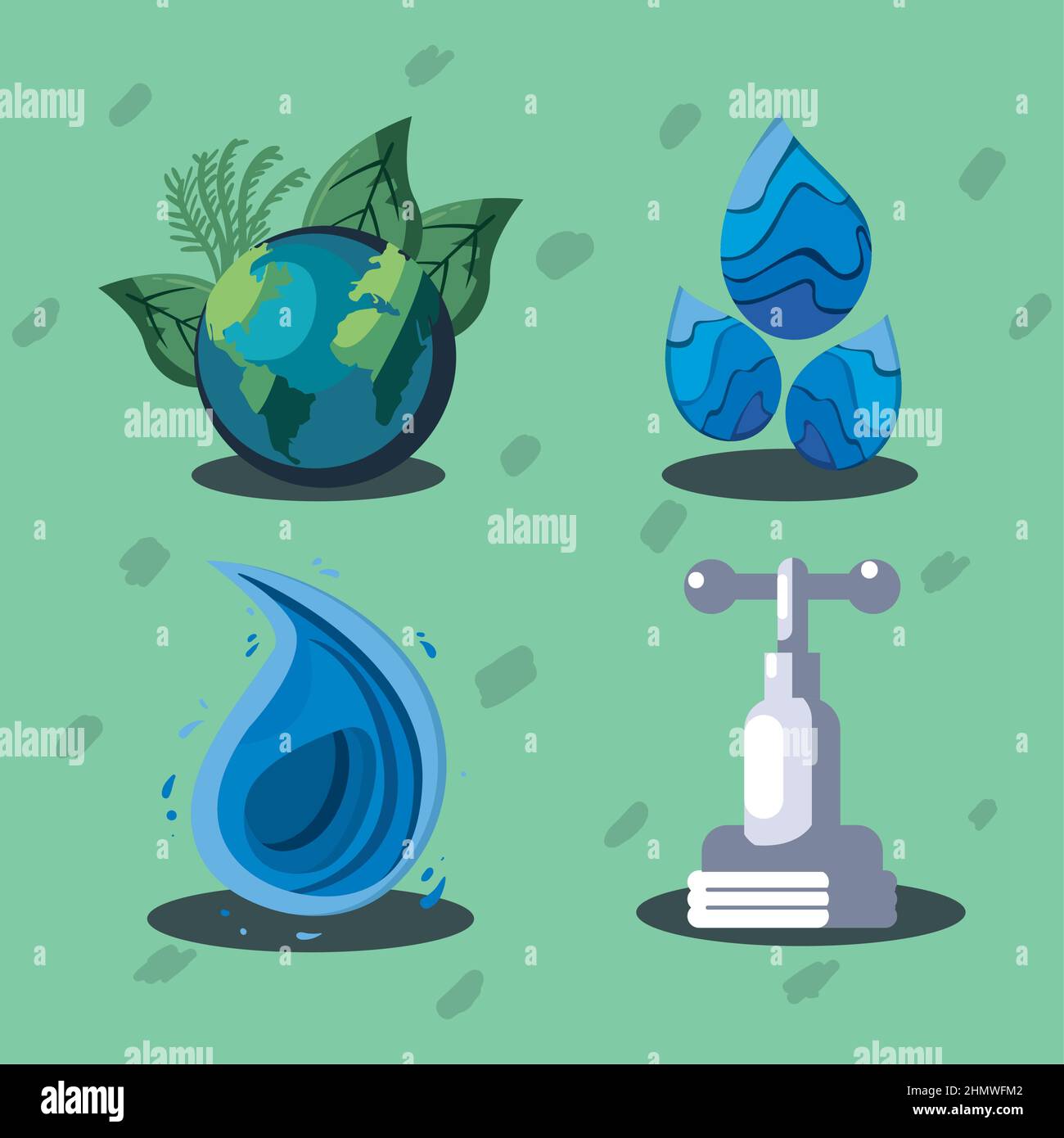 set of four water day icons Stock Vector Image & Art - Alamy